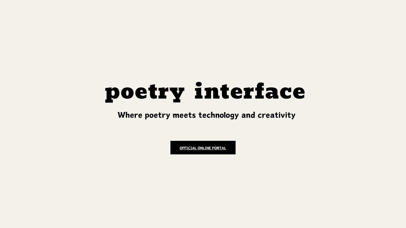 poetry interface